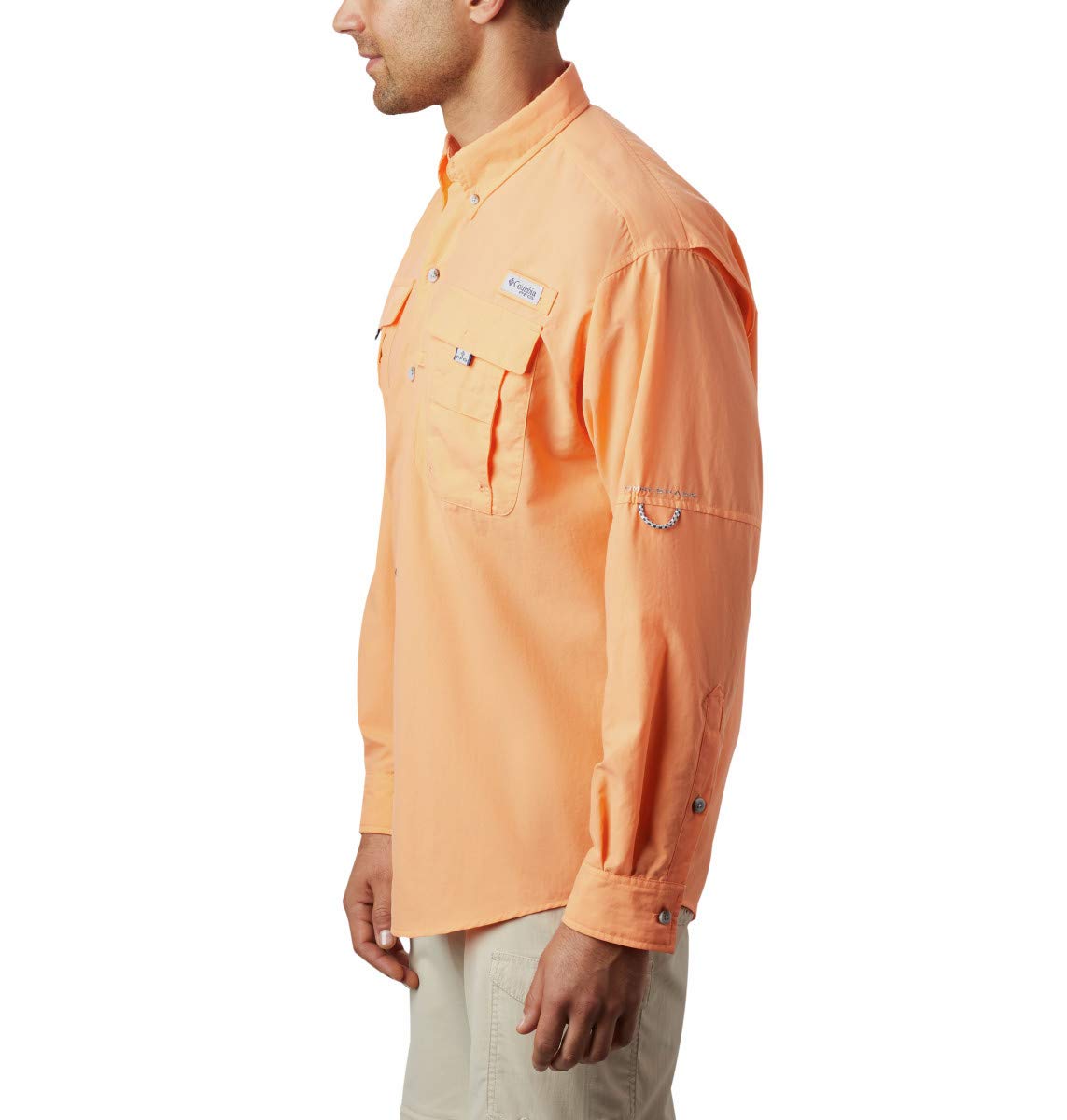 Columbia Men's Bahama II Long Sleeve Shirt, Bright Nectar, Medium