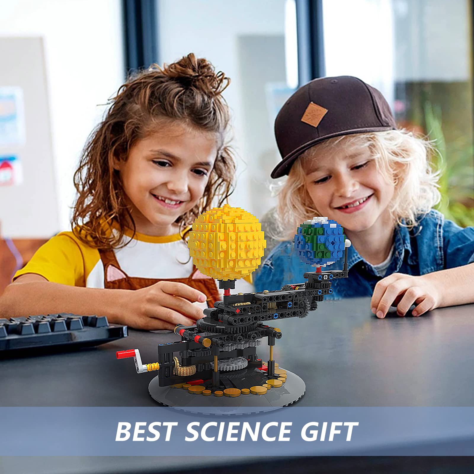 Solar System Model Earth, Moon and Sun Building Sets,Educational Learning Toys for Kids, Space Explorers Building Set, STEM Building Toys, Valentines Day Gifts for Kids or Friends (461 PCS)