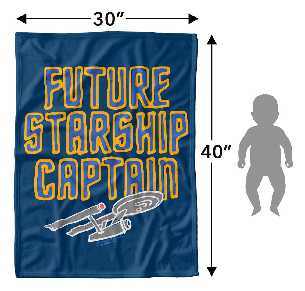 LOGOVISION Star Trek Lightweight Baby Blanket, 30"X40", Future Captains Unisex for Infants Girls & Boys