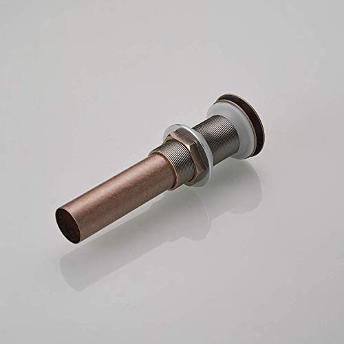 Homevacious 1 5/8" Bathroom Faucet Vessel Vanity Sink Pop Up Drain Assembly Stopper Without Overflow Copper Lead-Free Push & Seal