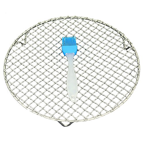 Fivebop Round Cooling Rack Stainless Steel Cross Wire Barbecue Grill Net Racks with 3 Legs for Cooking Baking Steaming (8.25 inches)