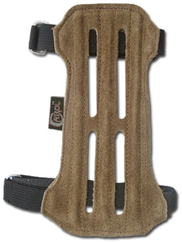 Carol Archery Vented Suede Leather ARM Guard AG201B (17cm L x 7cm W) 2 Strap