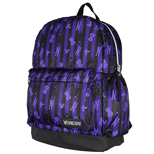 INTIMO Wednesday TV Show Series Tossed Symbol Character Backpack Dual Compartment