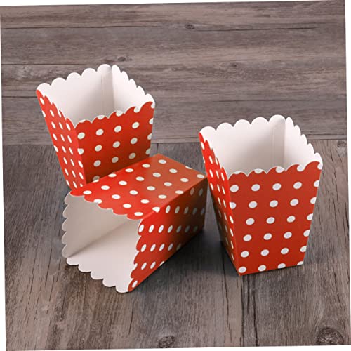 TIDTALEO 24pcs Popcorn Boxes Disposable Containers Popcorn Containers Popcorn Boxes Container Party Decoration Supplies Snack Box Foldable Decorative Items Dot Design Snack Box