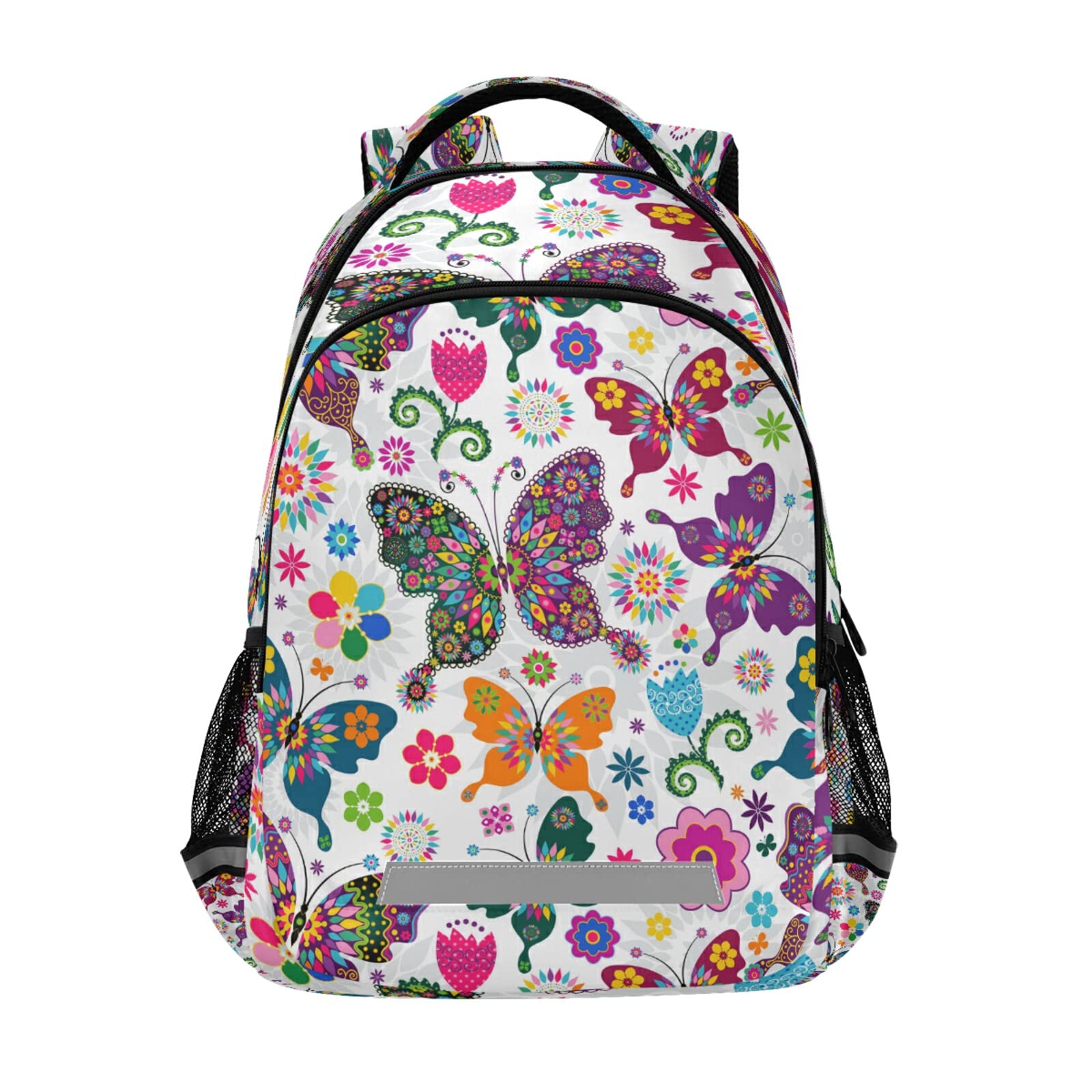 Colorful Butterflies Pattern Backpacks Travel Laptop Daypack School Book Bag for Men Women Teens Kids