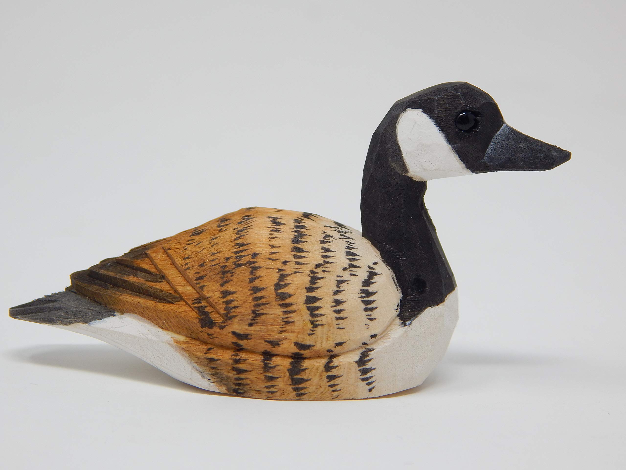 Canada Goose Bird Ornament Wood Hanging Figurine Holiday Decoration Handmade Carving Small Animal