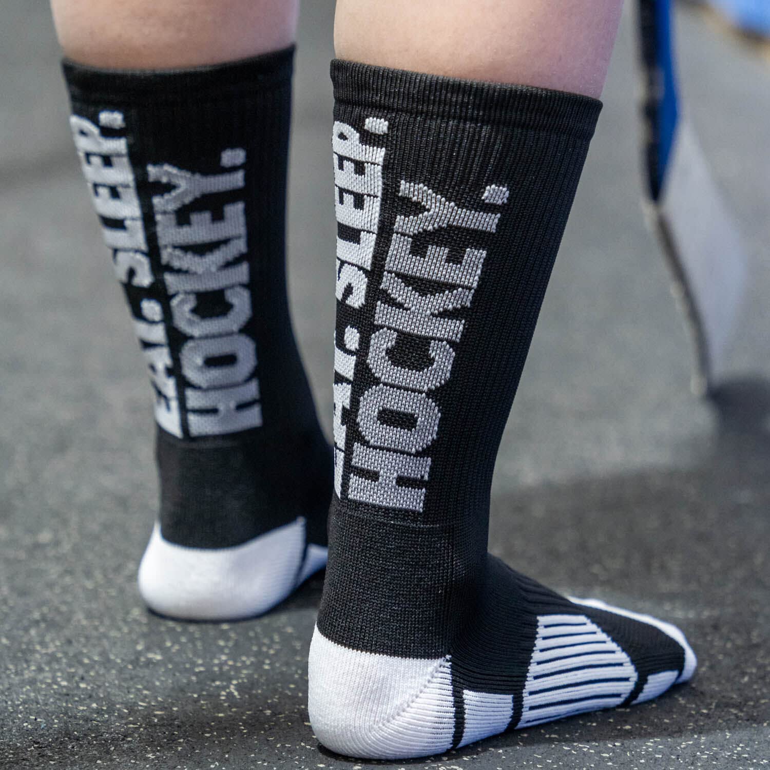 ChalkTalkSPORTS Hockey Athletic Woven Mid-Calf Socks | Eat Sleep Hockey Socks | Size Small