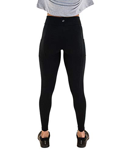 Spalding Womens Activewear Cotton Blend 28" Inseam with Pocket Leggings, Black, Small US
