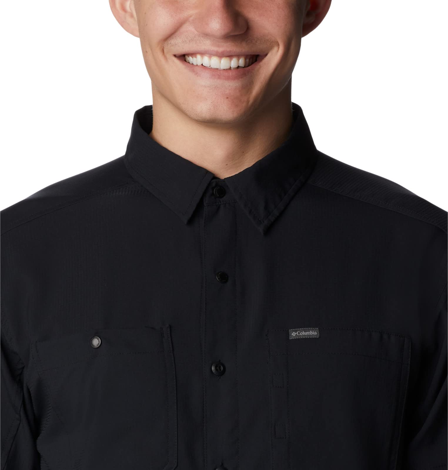 Columbia Men's Silver Ridge Utility Lite Long Sleeve, Black, Medium