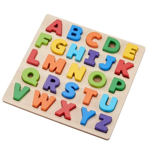 Spark Create Imagine 3D Wooden Alphabet Puzzle - Hand Eye Coordination - Letter Recognition - Fine Motor Skills - 2yrs and Up - Christmas Birthday Present