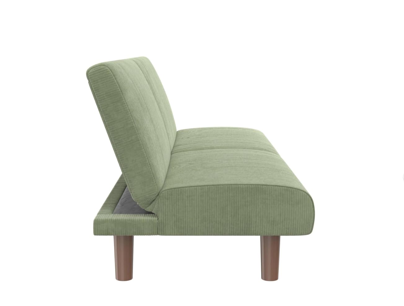 Huyaster 66.5" Armless Futon Sofa Bed,Corduroy (Sage Green)