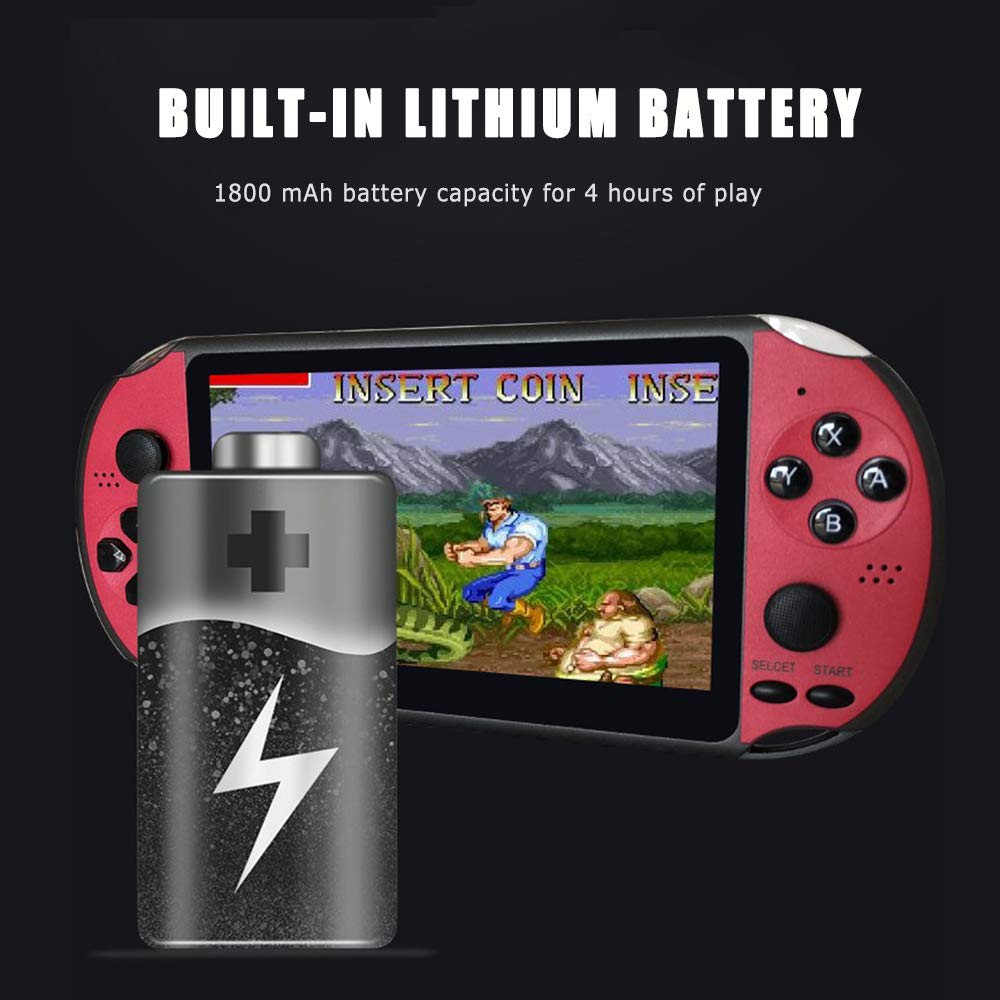 X12 Handheld Game Console 5.1 inch Handheld Game Video Player Dual Rocker 8G Built-in 3000 Game Console Support Archive Function