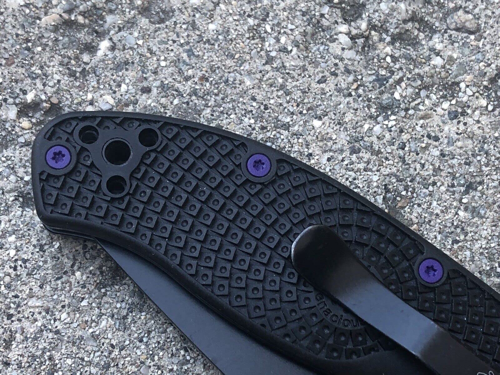 Flat Purple Screws Set For Spyderco Tenacious and Resilience Pocket Knife