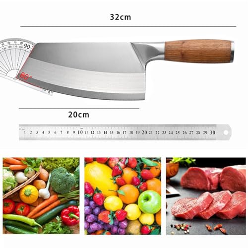 Cleaver Knife- Chopping Knife 8"- Super Sharp German Stainless Steel Kitchen Chinese Chef Knife - Pearwood Handle - Gift Box Included, 2024 Gifts