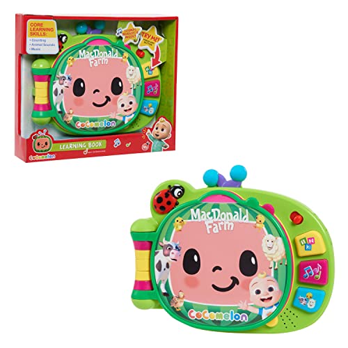Just Play CoComelon Learning Book Interactive Toy for Toddlers with 3 Learning Modes, Music, Numbers, Animal Sounds, 50 Learning Phrases, Ages 18+ Months, Kids Toys for Ages 18 Month,Multi-color