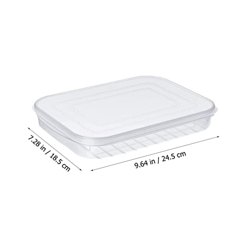 Tofficu 2Pcs Plastic Refrigerator Food Storage Containers, Stackable Refrigerator Organizer Bins with Lids, Fridge Organizers And Storage Containers for Meat, Fruits, Vegetable, Drinks