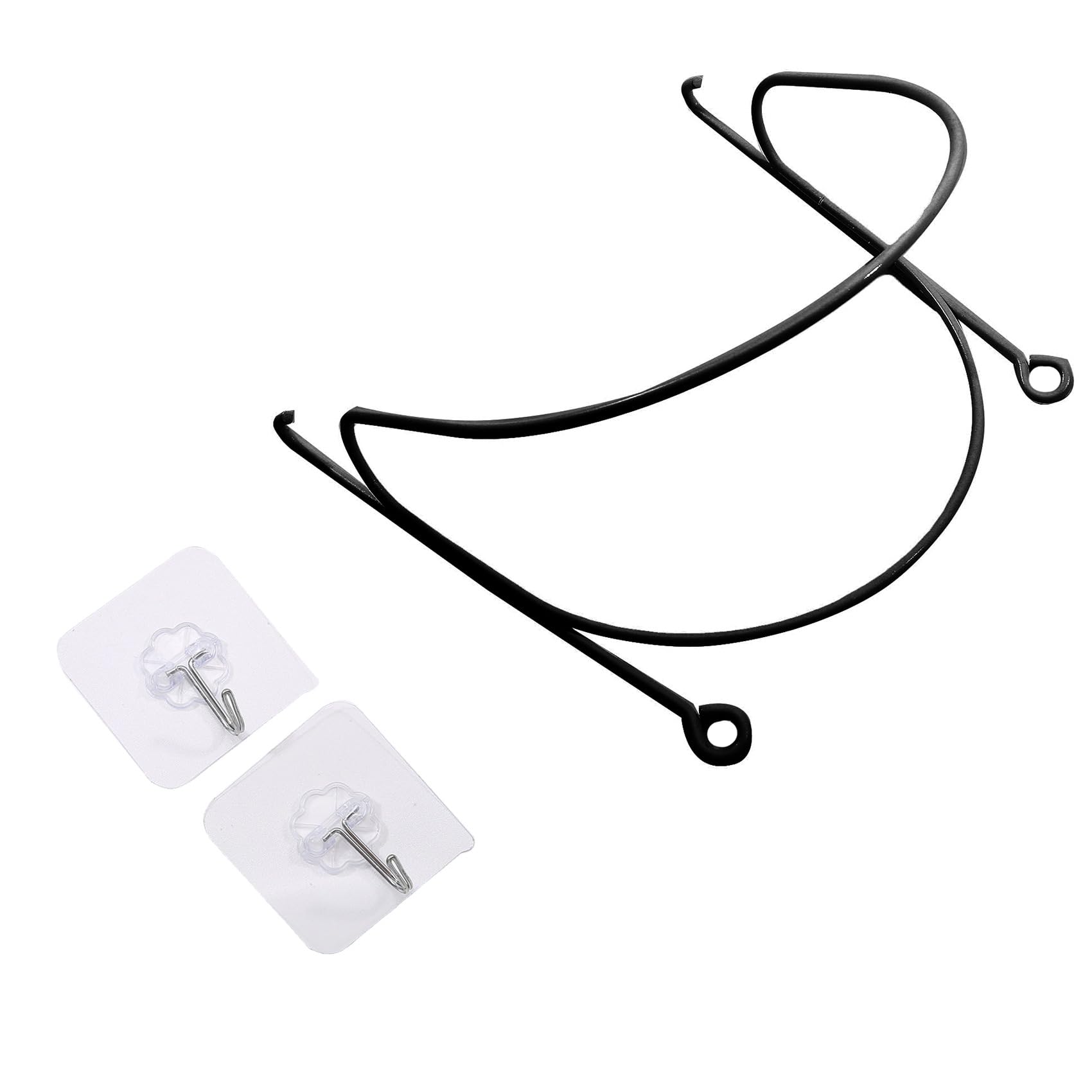 Generic 6.69''X7.09''X3.94'' Towel Racks for Bathroom Wall Mounted Metal Wine Rack with Hooks Towel Shelf Towel Holder for Bath (1, Black), RXZER8990