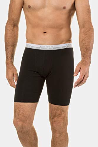 JP 1880 Menswear Big & Tall Plus Size L-8XL Stretch Cotton Long Leg Boxer Briefs Black 66/68 711242 10