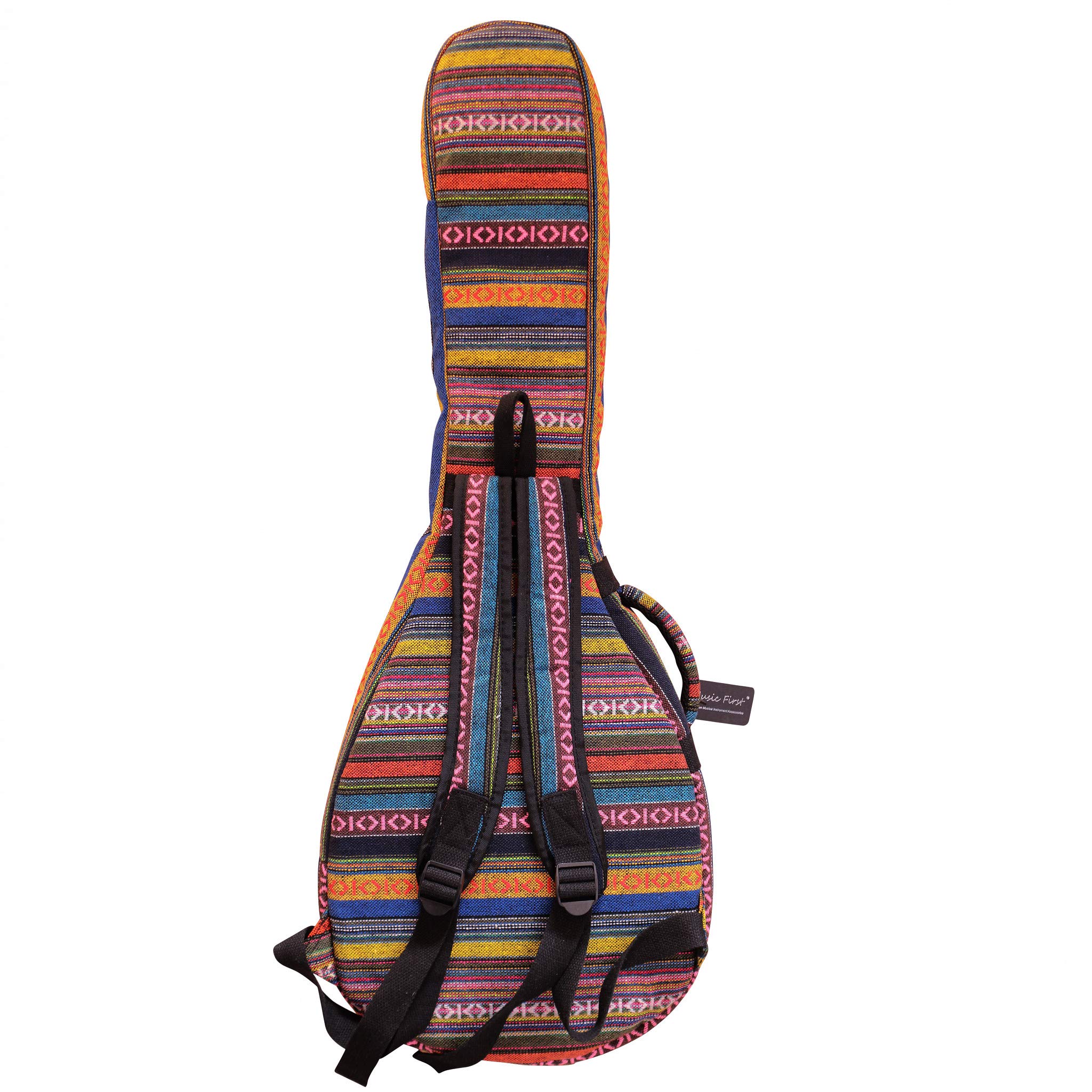 MUSIC FIRST Original Design 0.65" (16mm) Thick Padded Country Style 5-string Banjo Case, Banjo Gig Bag (Fit for Overall Length 38 inch / 96~97cm Full Size Banjo).