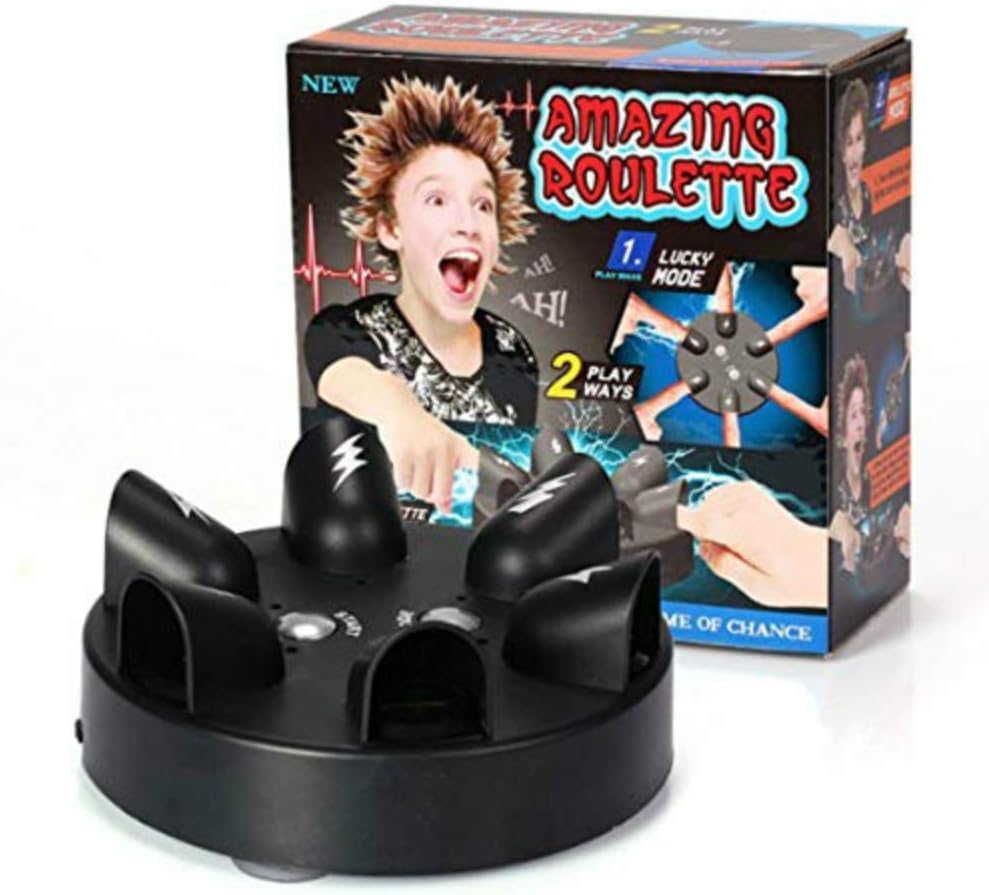 XIGUI Polygraph Electric Shock Game, Novel Truth Game, Party Game Analyzer, Gift for Adults & Kids, 6 Player Supported, Battery Powered