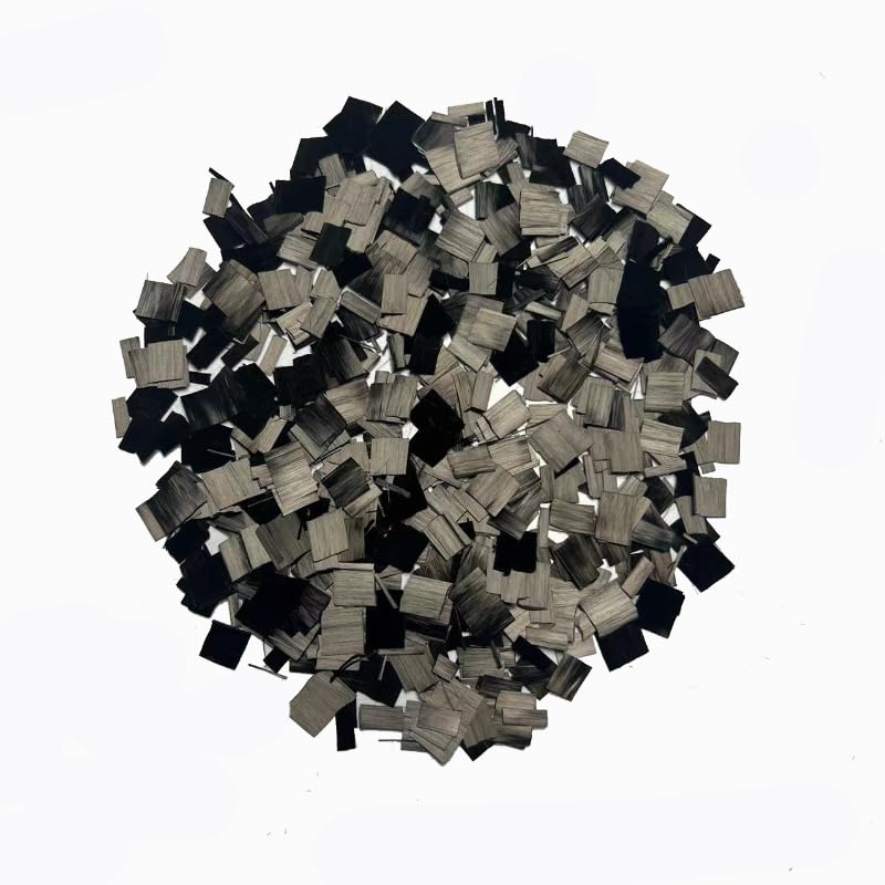 Generic 9mm Short Cut Carbon Fiber for Automotive Surface Effect Coating, Pattern and Texture Specific (500, Grams), black