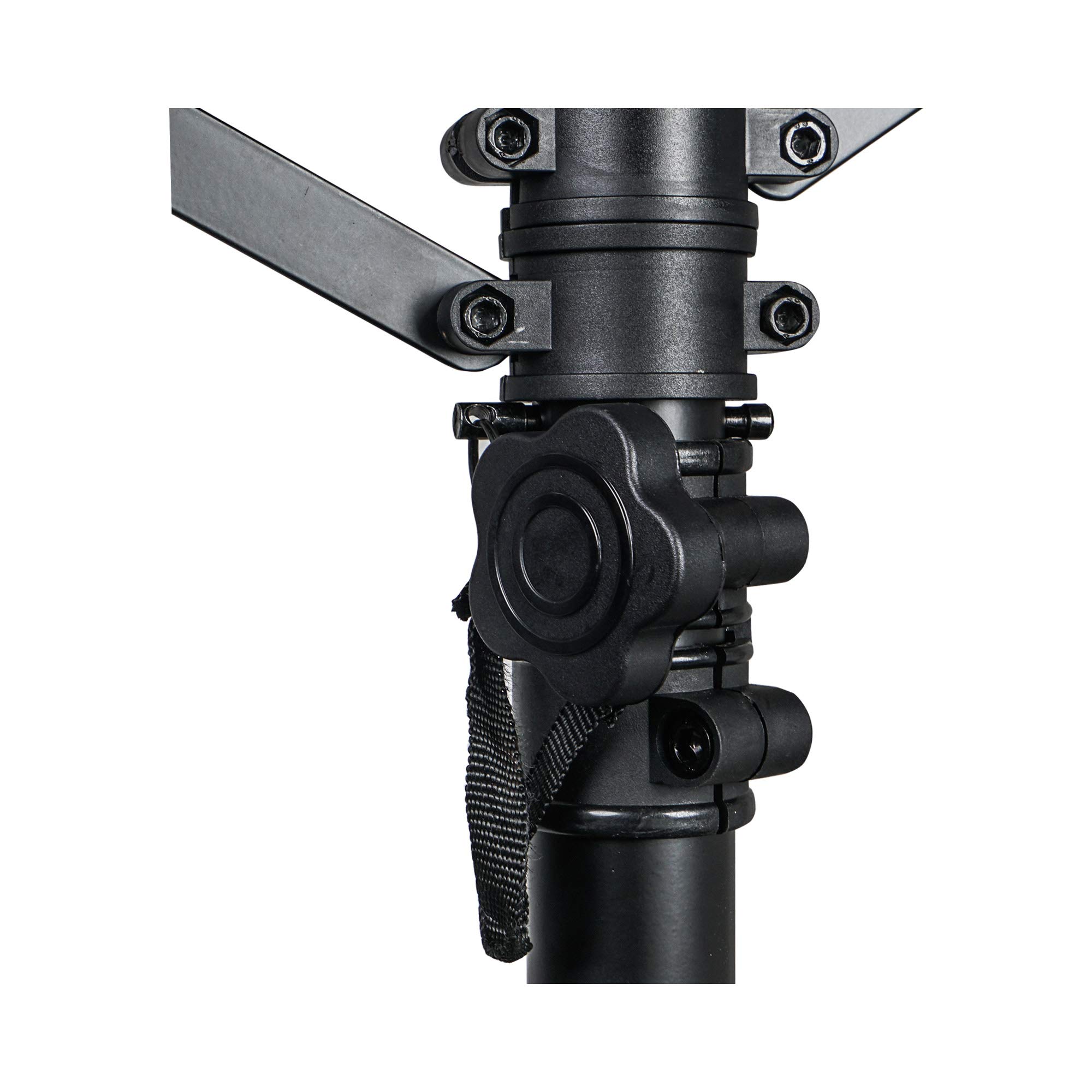 Sound Town DJ Lighting Stand-Adjustable Height, 10.3 ft Tall with Side Bars and Tripod Base (STLS-011)