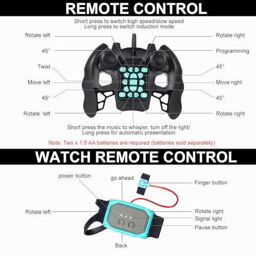 Boxgear 1:12 Gesture Sensing RC Stunt Car Off-Road, Four-Wheel Drive, Sports Mode, 40 Min Standby Suitable for Any Terrain, 2.4G Gesture Controlled Double-Sided Remote-Control Car Toy for Kids (Red)