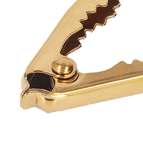 MOUMOUTEN Gold Crab Cracker, Non Slip Seafood Tools, Robust Stainless Steel Nutcracker Chestnut Walnut Opener Clip for Kitchen