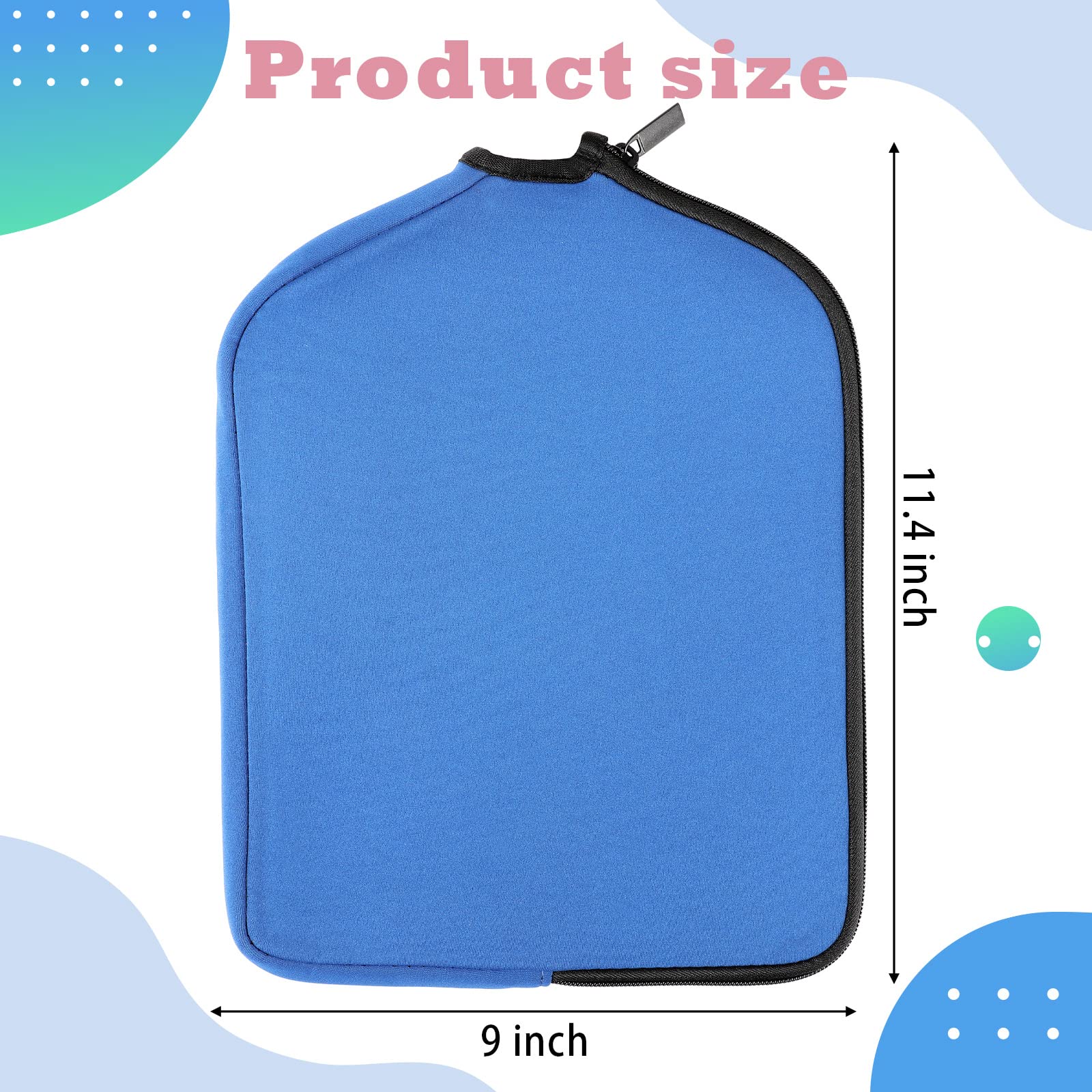 Deekin 2 Pcs Ball Paddle Cover Protective Ball Paddle Case Neoprene Cover Sleeve Compatible with Pickleball for Men Women Racket Protection, Blue