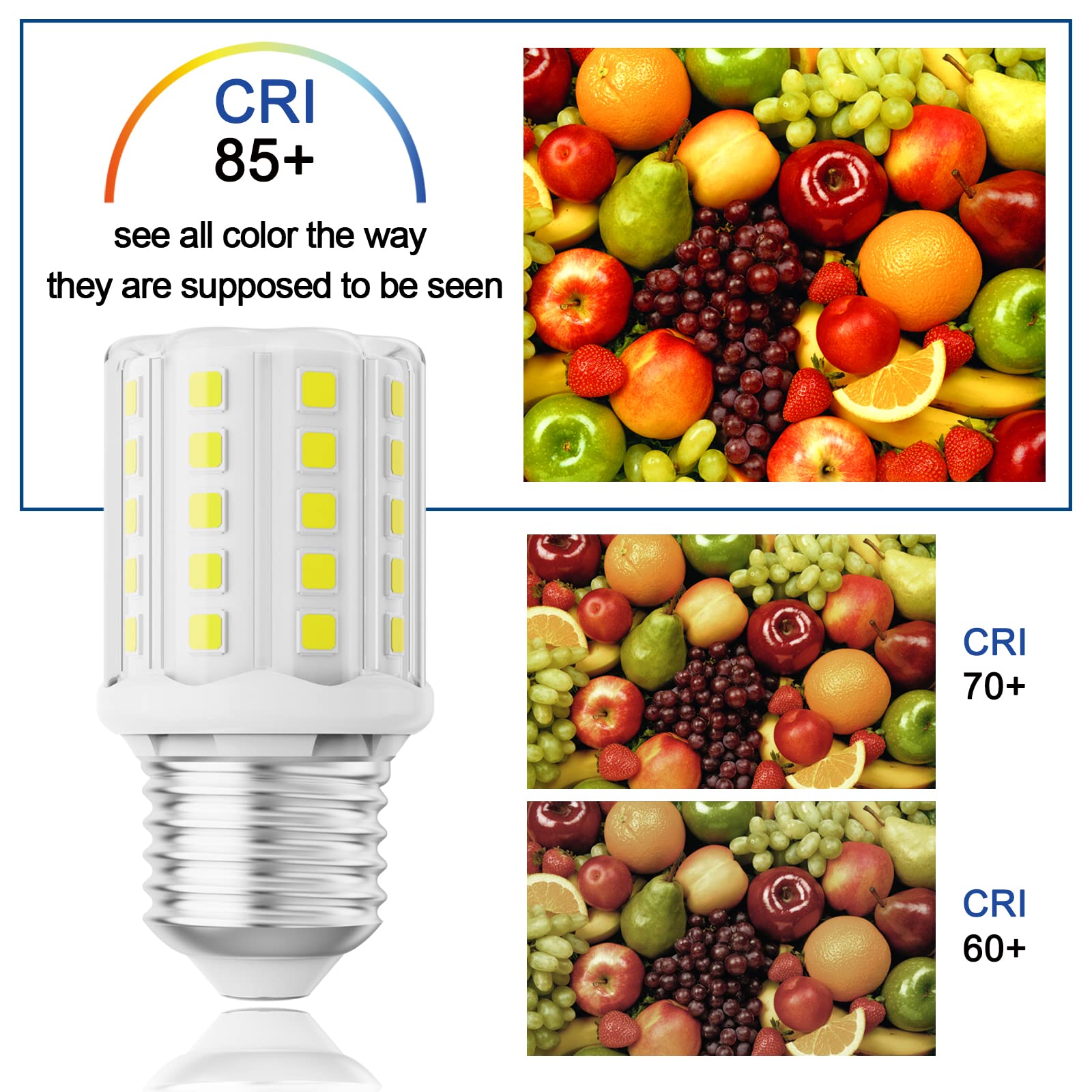 DKJWDK LED Refrigerator Light Bulb 5W 40 Watt Equivalent Freezer Light Bulbs E26 Base Fridge Light Bulb Energy Saving A15 Appliance Bulbs 120V Daylight White 6000K 600LM, 2 Pack