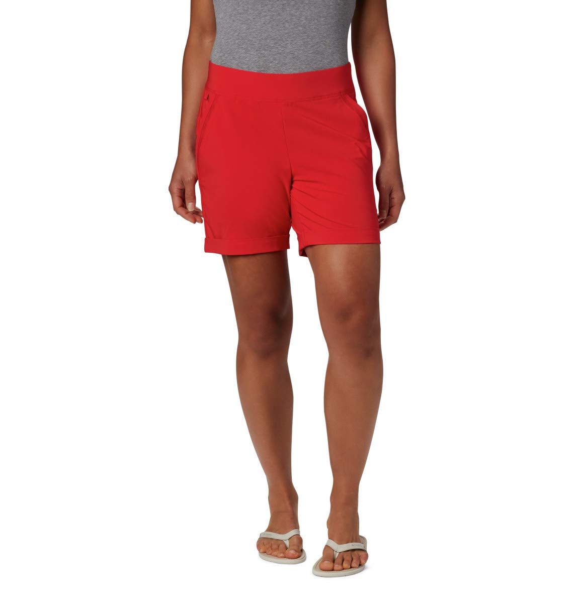 Columbia Women's Slack Water Woven Short, Red Lily, 3X x 8