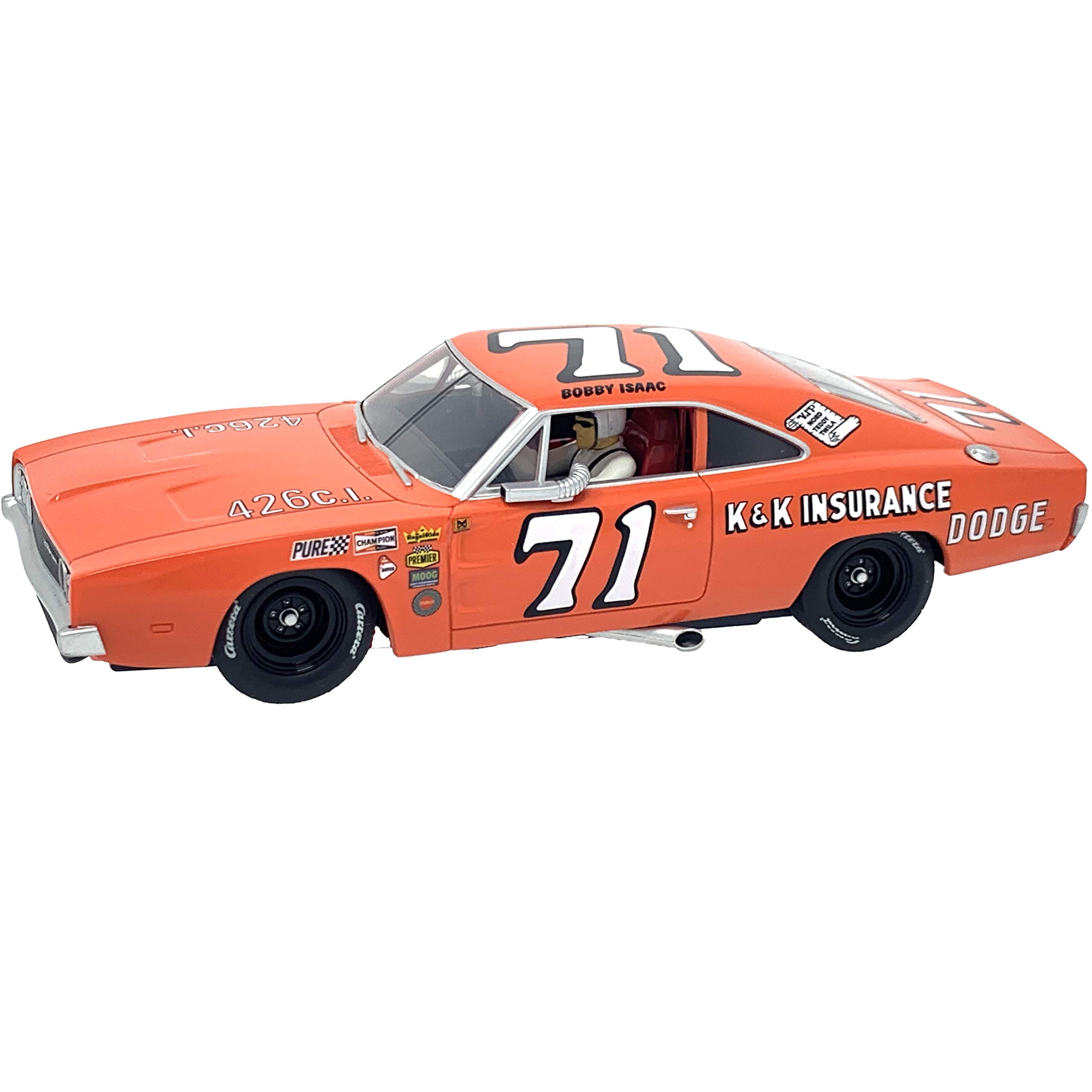 Carrera 27639 Dodge Charger 500 No. 71 1:32 Scale Analog Slot Car Racing Vehicle Evolution Slot Car Race Tracks