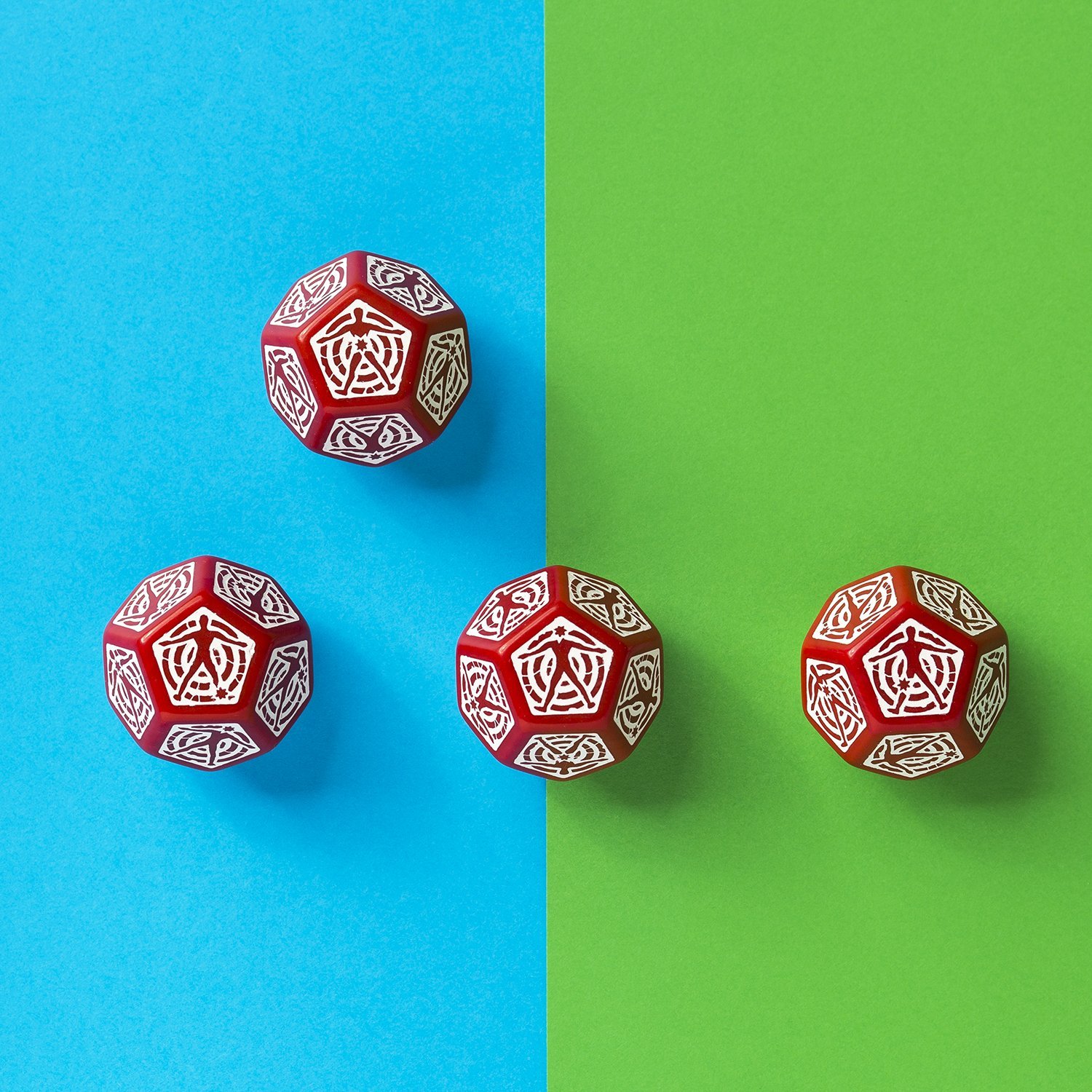 Q-Workshop D12 Hit Location Red & White Die