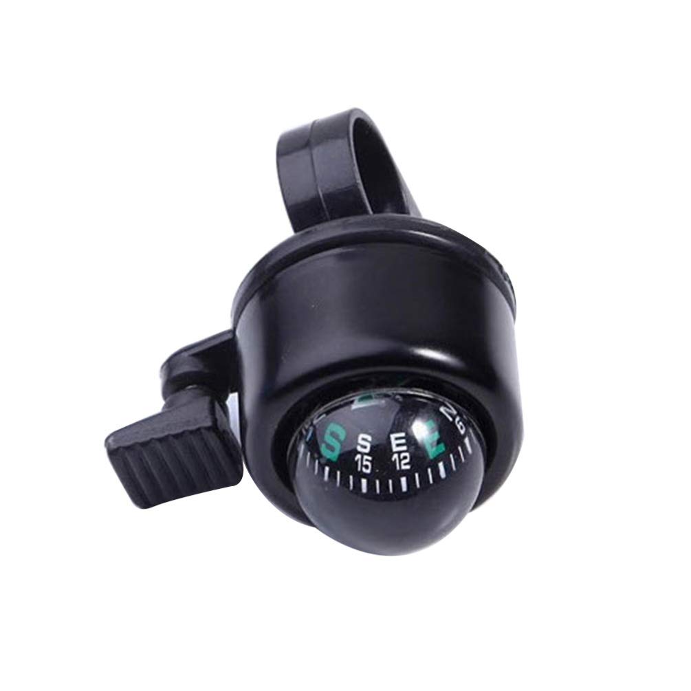 CLISPEED Aluminum Bike Bell Compass Bell Bicycle Bells Crisp Loud Melodious Sound for Adults and Kids (Black)