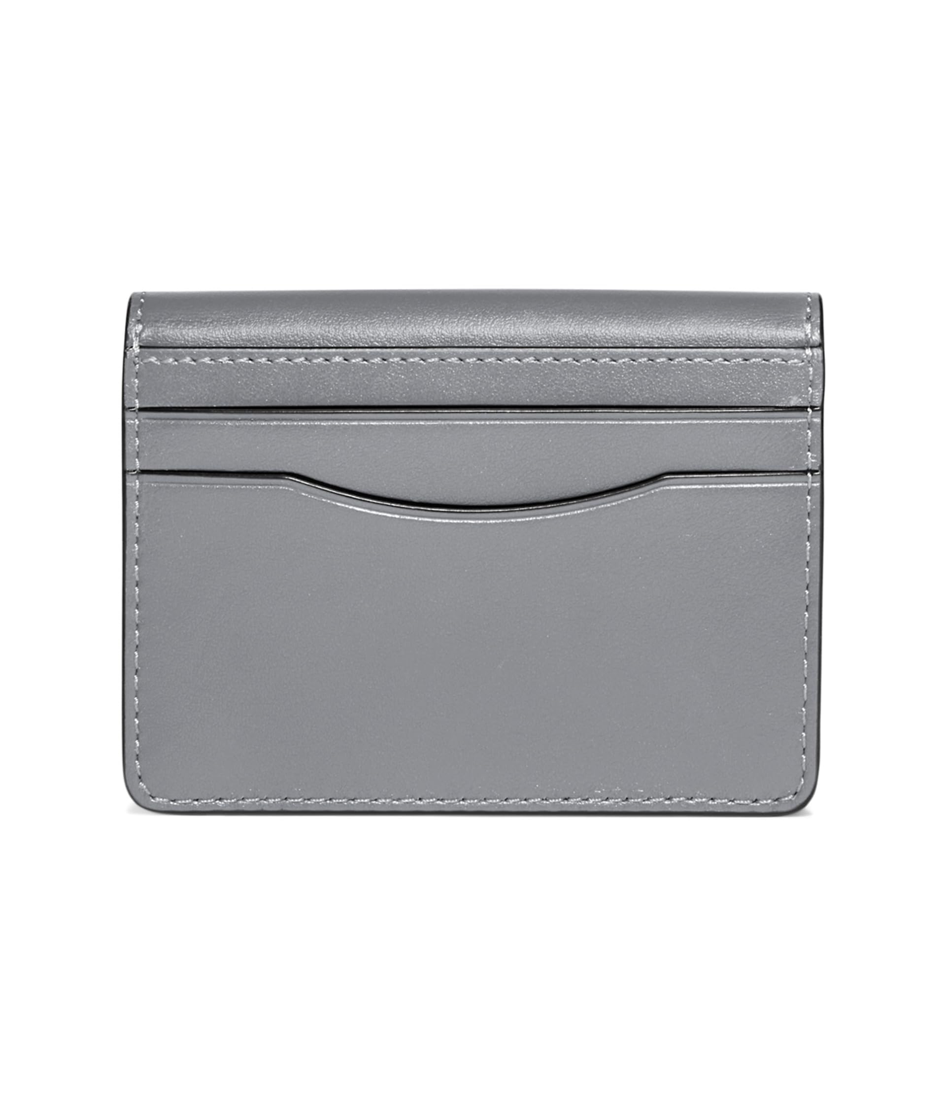 Coach Luxe Refined Calf Leather Bandit Card Case Grey/Blue One Size