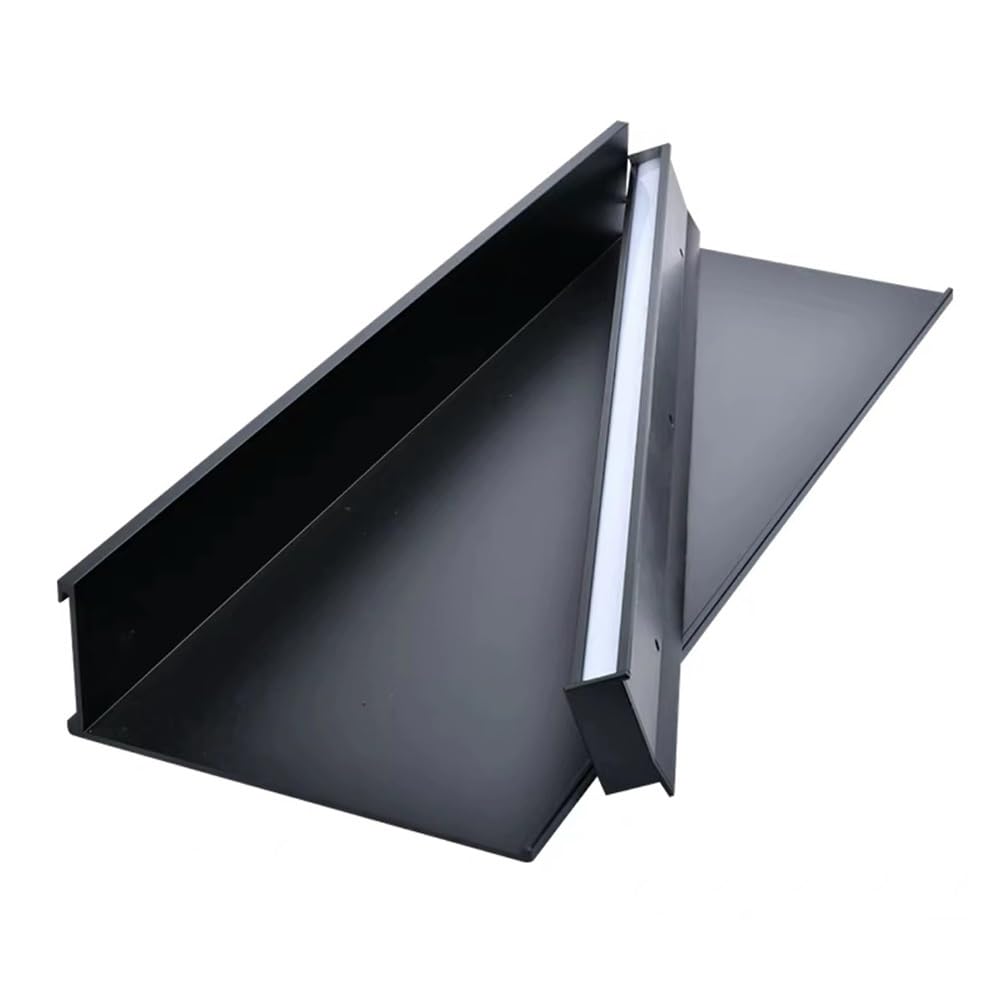 Floating Display Shelf With Built-in Illuminated LED Light And Transformer, Metal Wall Mounted Light-Emitting Bookshelf, Wall Decor, Lighted Display Stand ( Color : Black , Size : 1PCS-120x20cm )