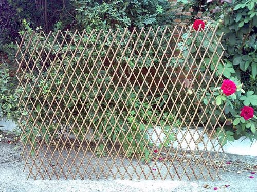 GLANT Lattice Fence Willow Expandable Plant Climbing Lattices Trellis Fence,Open Screen Fencing,Willow (1)