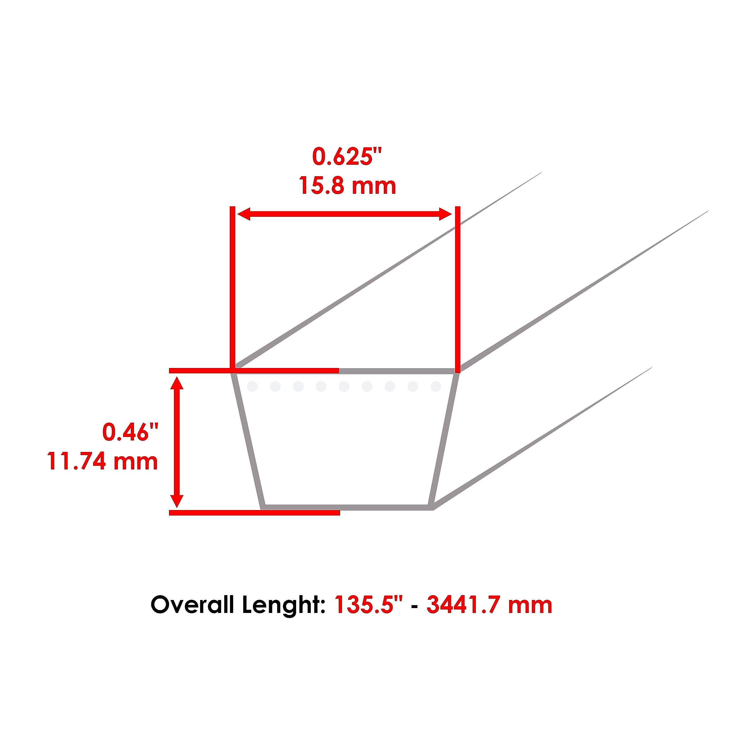 Caltric Spindle Belt Blade Deck 48" Compatible with Husqvarna Z4824 587125201 532174375 532180054