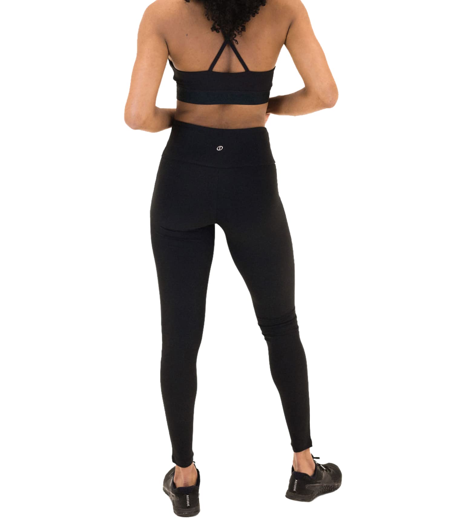 Spalding Women's Activewear High Waisted Polyester Ankle Legging, Black, 3X