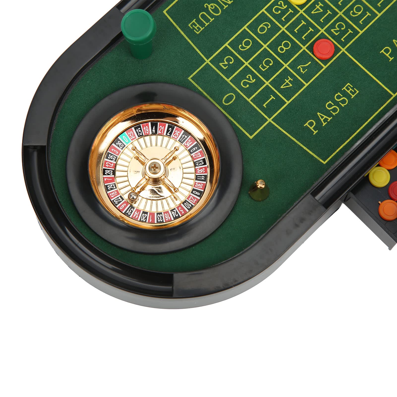 CUEI Roulette Wheel Game Set, Plastic Metal Durable Sturdy Table Felt Fun Exciting Multiplayer Party Games Set Gambling Supplies for Drinking Events Birthday Holiday