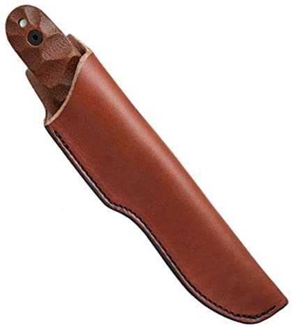 ESEE PR4 Fixed Blade Survival Knife, Black Oxide Finish, Leather Sheath