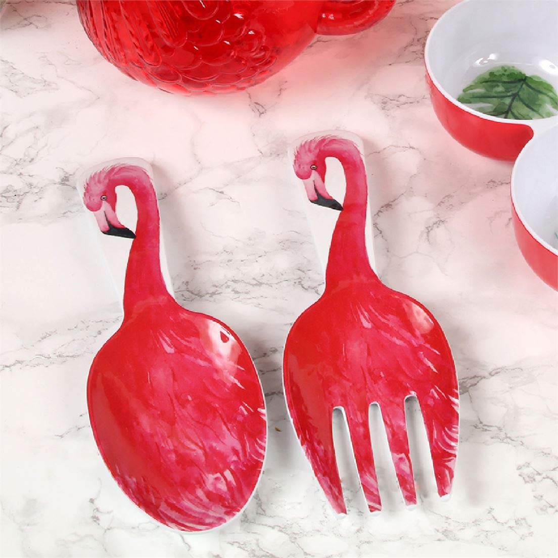 DEI Salad Server, Set of 2, Pink