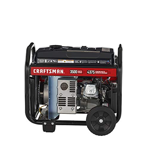 Craftsman 3500 Watt Portable Generator with CO Detection Technology, 4375 Starting Watts 3500 Running Watts, Powered by Briggs & Stratton