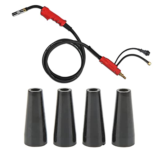 Flux Core Gasless Nozzle, Flexible High Heat Resistance 4Pcs MIG Welder Gasless Nozzle Self Protection Light Weight for Home Decoration