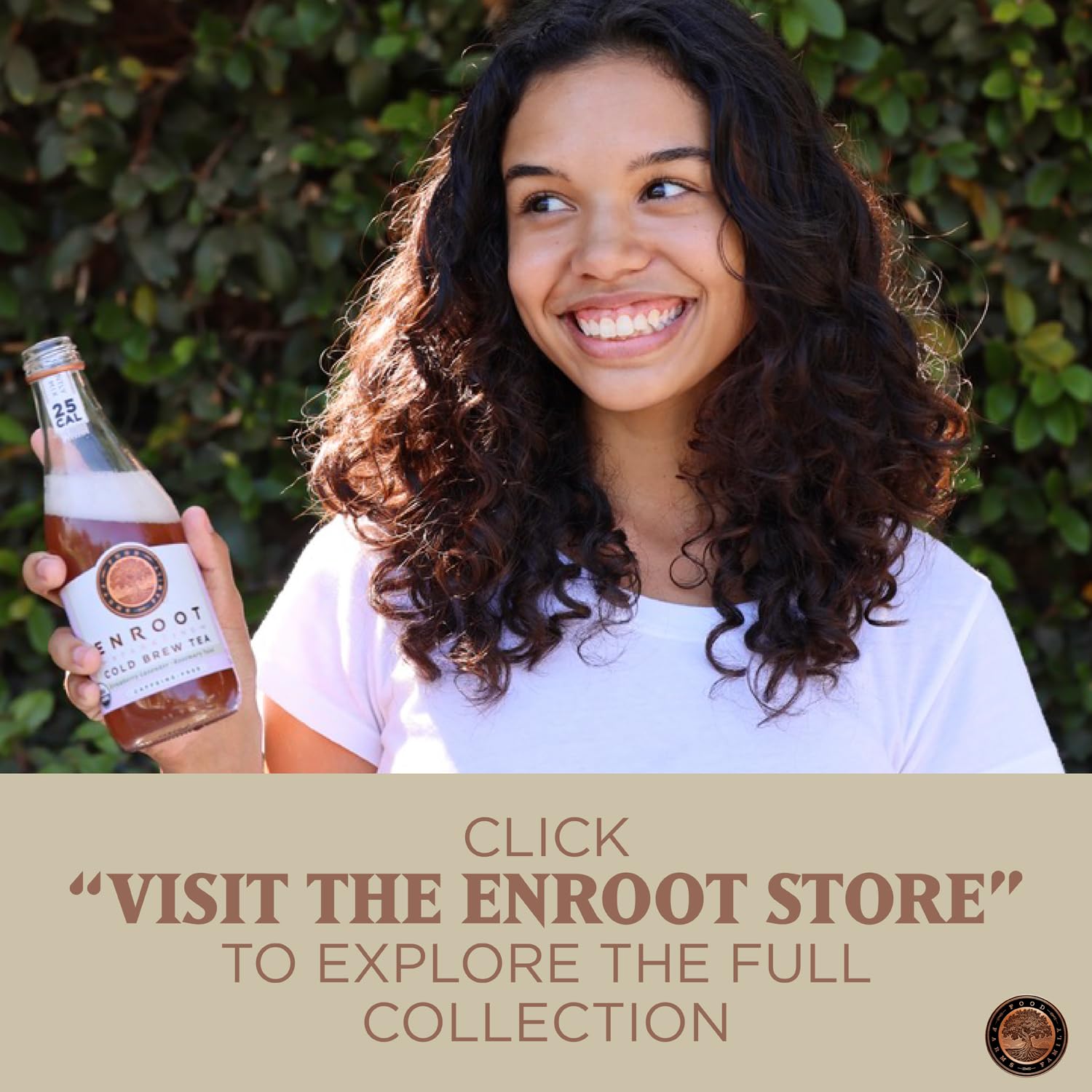 Enroot - Sparkling Cold Brew Tea - 25 Calories - 0 Added Sugar - Organic - Nootropic - Vegan & Gluten-Free - Adaptogen - Kosher - Non-GMO - Non-Alcoholic Beverage - Variety Pack - 12 oz / 6 Pack