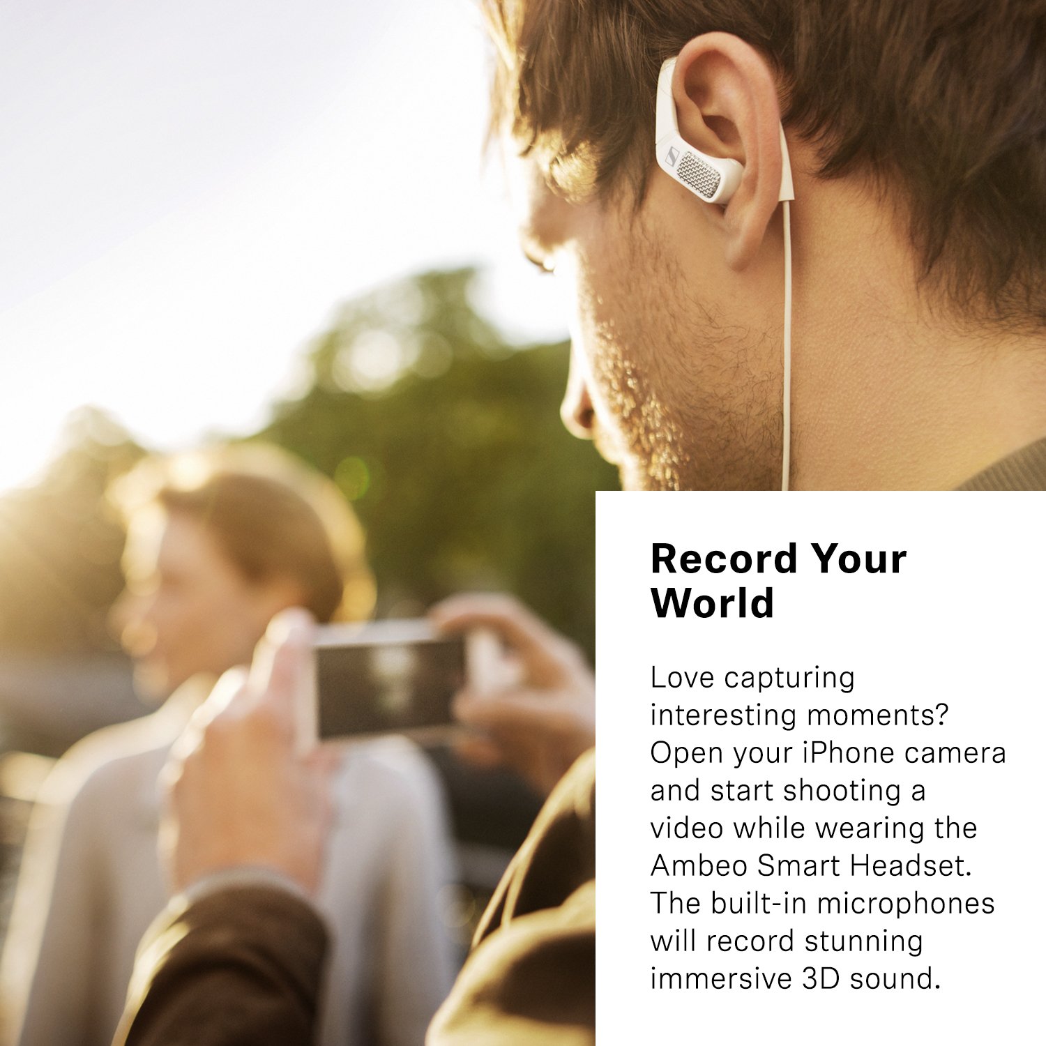 Sennheiser AMBEO Smart Headset (iOS) β Active Noise Cancellation, Transparent Hearing and 3D Sound Recording