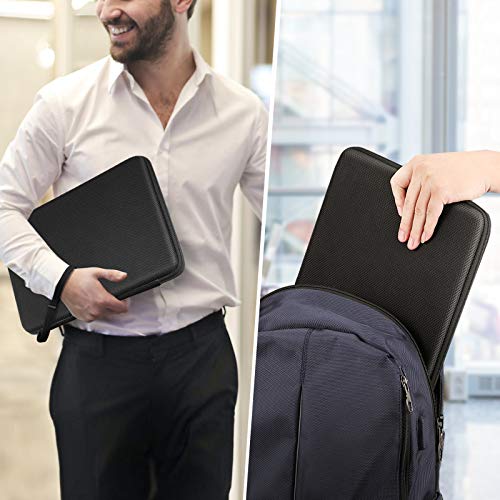 FINPAC Hard Laptop Sleeve with Accessory Pouch for 14-inch MacBook Pro M3/M2/M1 Pro/Max A2918 A2992 A2779 A2442 2023-2021, 13ββ MacBook Air/Pro, 13.5ββ Surface Laptop, Dell XPS 13, HP, Acer, Black