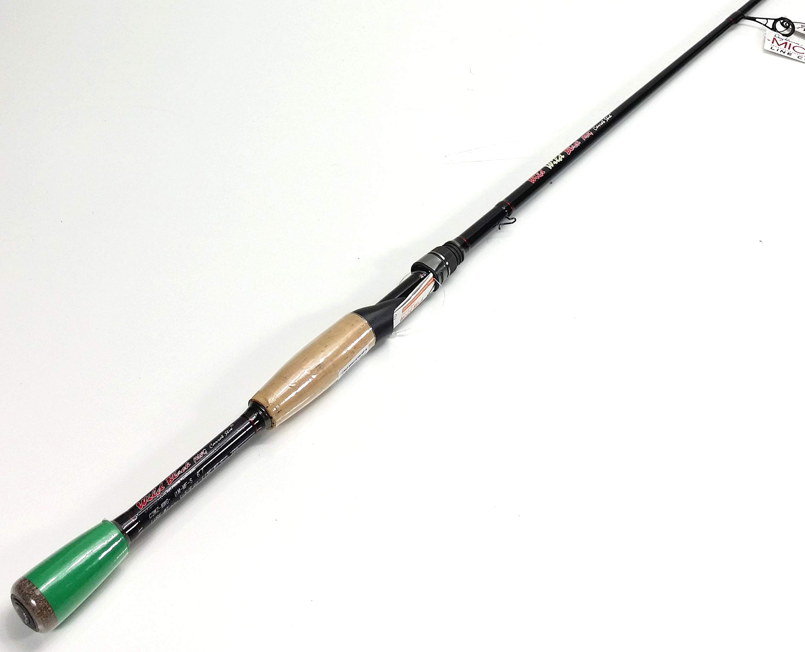 Carrot Stix 1 Piece Spinning Fishing Rod Wild Wild Black with Microwave Guides 6' 7" Medium Heavy Fast …