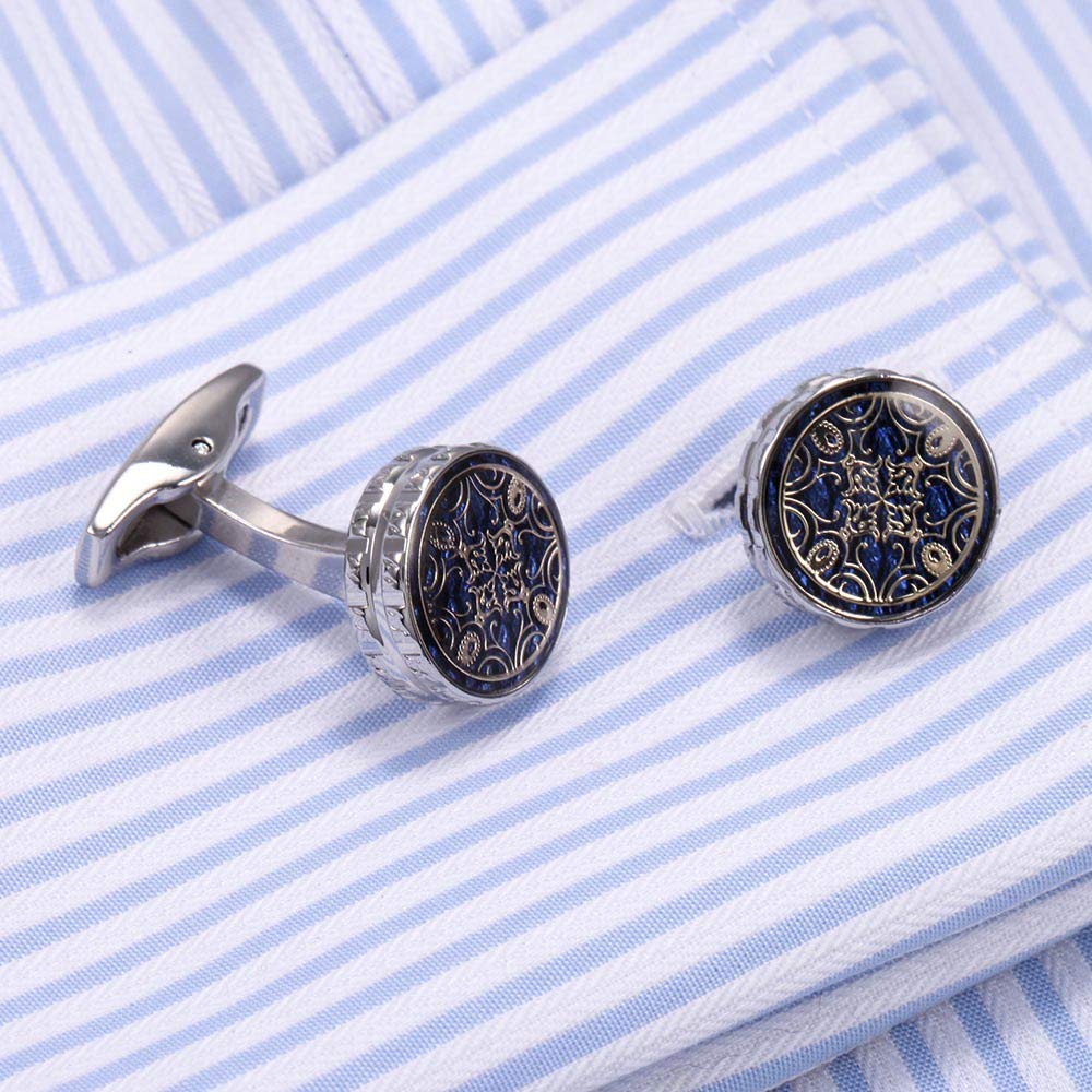 Cufflinks Men's Cufflinks Creative Cufflinks Shirt Cufflinks Dress Cuff Studs Elegant Cuff Accessories Cufflinks for Every Occasion (Cufflinks Box Included)