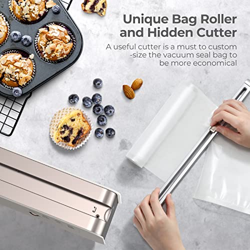 Vacuum Sealer Machine, voriah automatic smart touch screen Vacuum Sealer Machine (automatic & manual optional),9-in-1 multi-function sealing mode For food preservation and storage,Pow erful Dual Pumps Food Air Sealing System, Sous Vide ,machine washabl